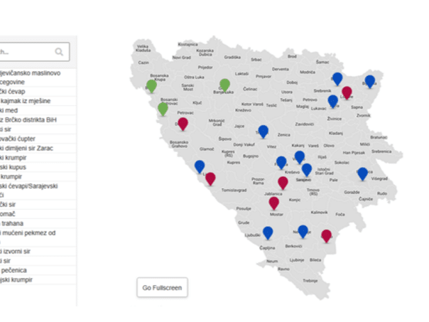 Interactive metal map, in BiH Protected 20 products - BosniaToday.ba