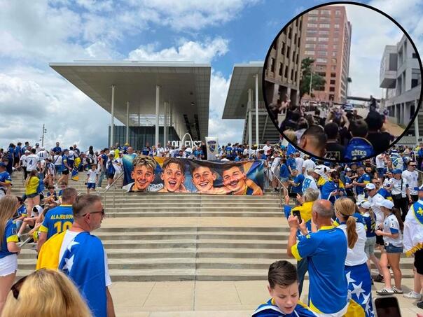 Korteo BH. fans to Energizer Park, St. Louis is blue-yellow ...